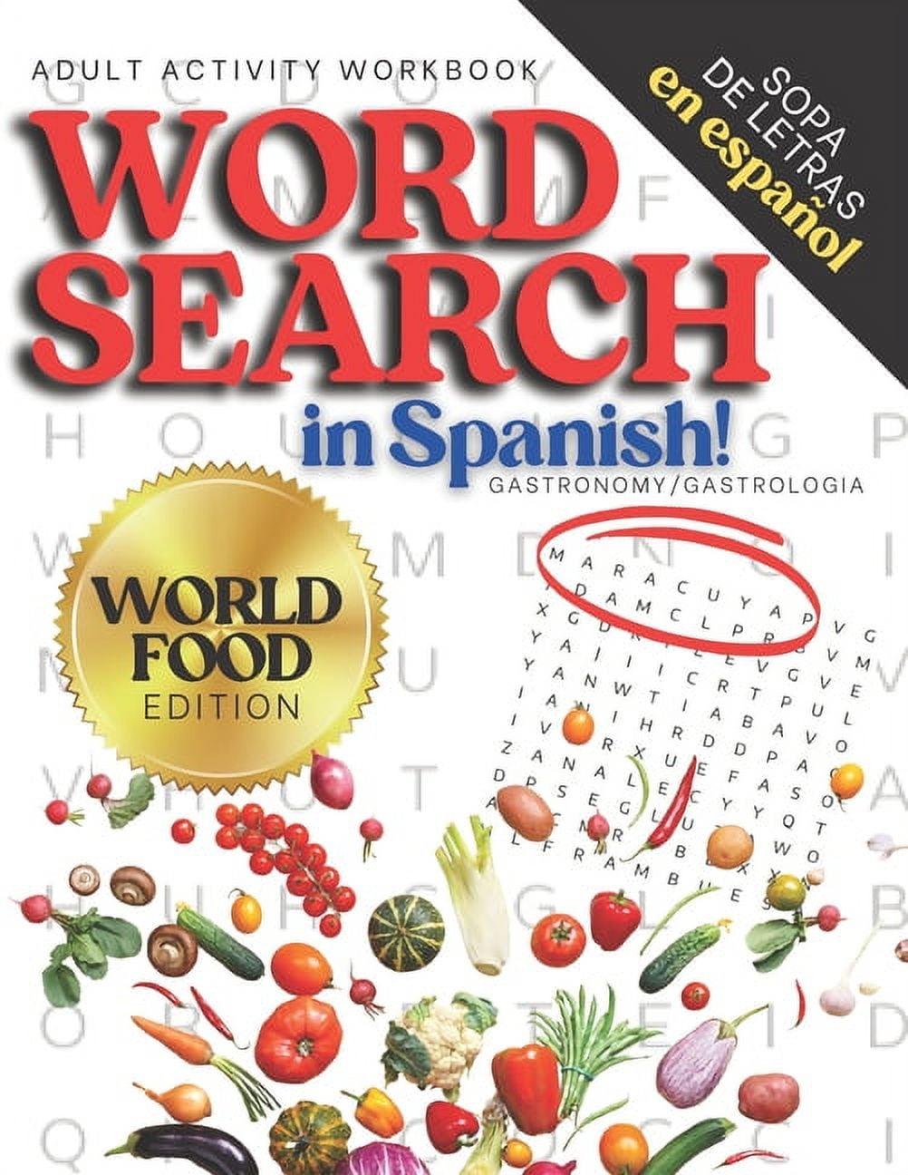 Adult Activity Workbook WORD SEARCH in Spanish, Sopa de Letras en ...