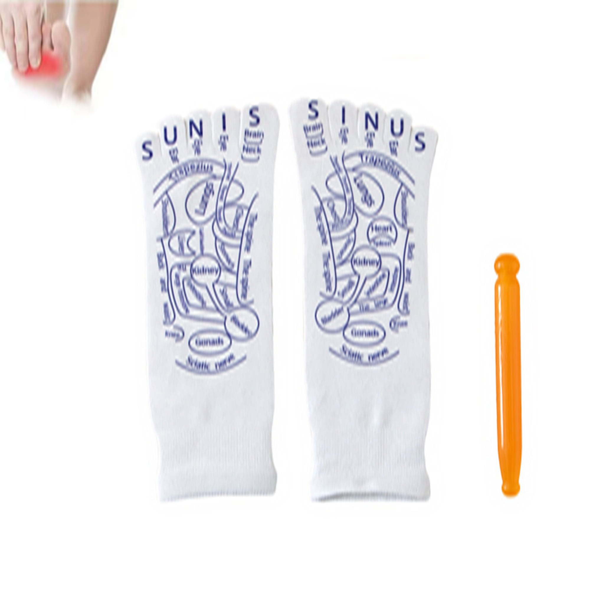 Adult Acupressure Socks Acupoint Map Reflexology Socks with Trigger ...