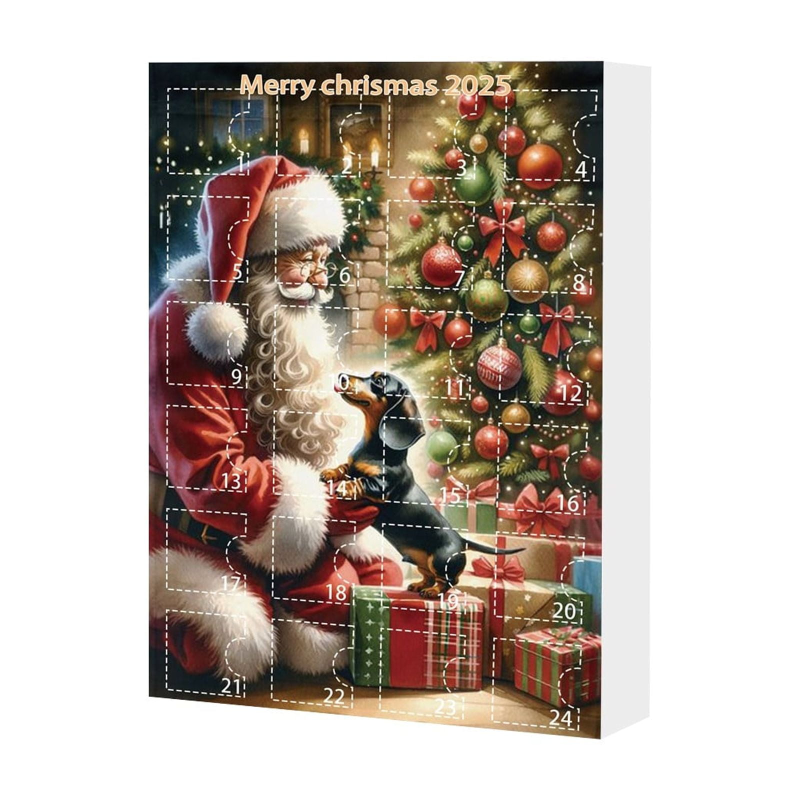 Adult Advent Calendar with Funny Dogs 2D Acrylic, 24-Day Christmas ...