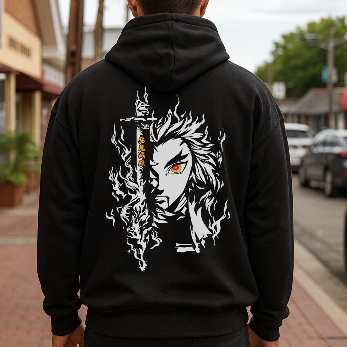 Adult Anime Hoodie, Rengoku Popular ,Trending Slayer Manga - Walmart.com