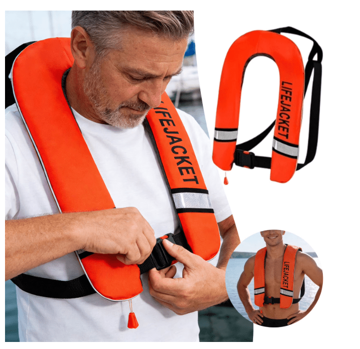 Adult Automatic Inflatable Kayak Vest PFD,Water Sports Vest for Boating ...