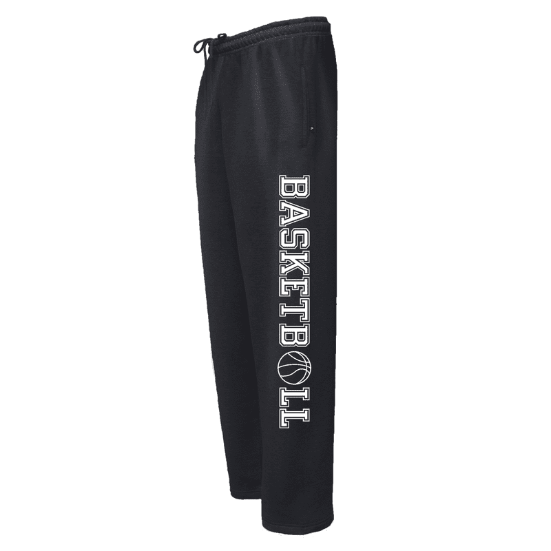 Adult Basketball Black Sweatpants (White, Adult Medium) - Walmart.com