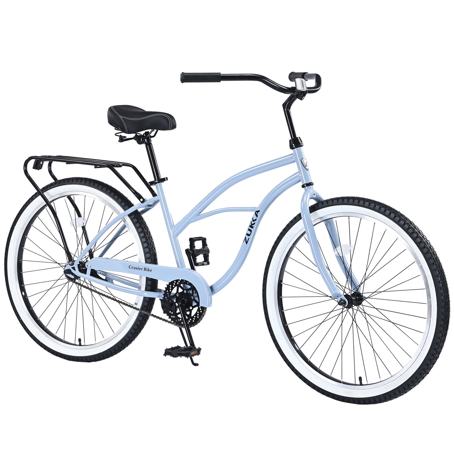 Adult Beach Bike, Single Speed Bicycles 26" Inch, Fixed Gear Single ...