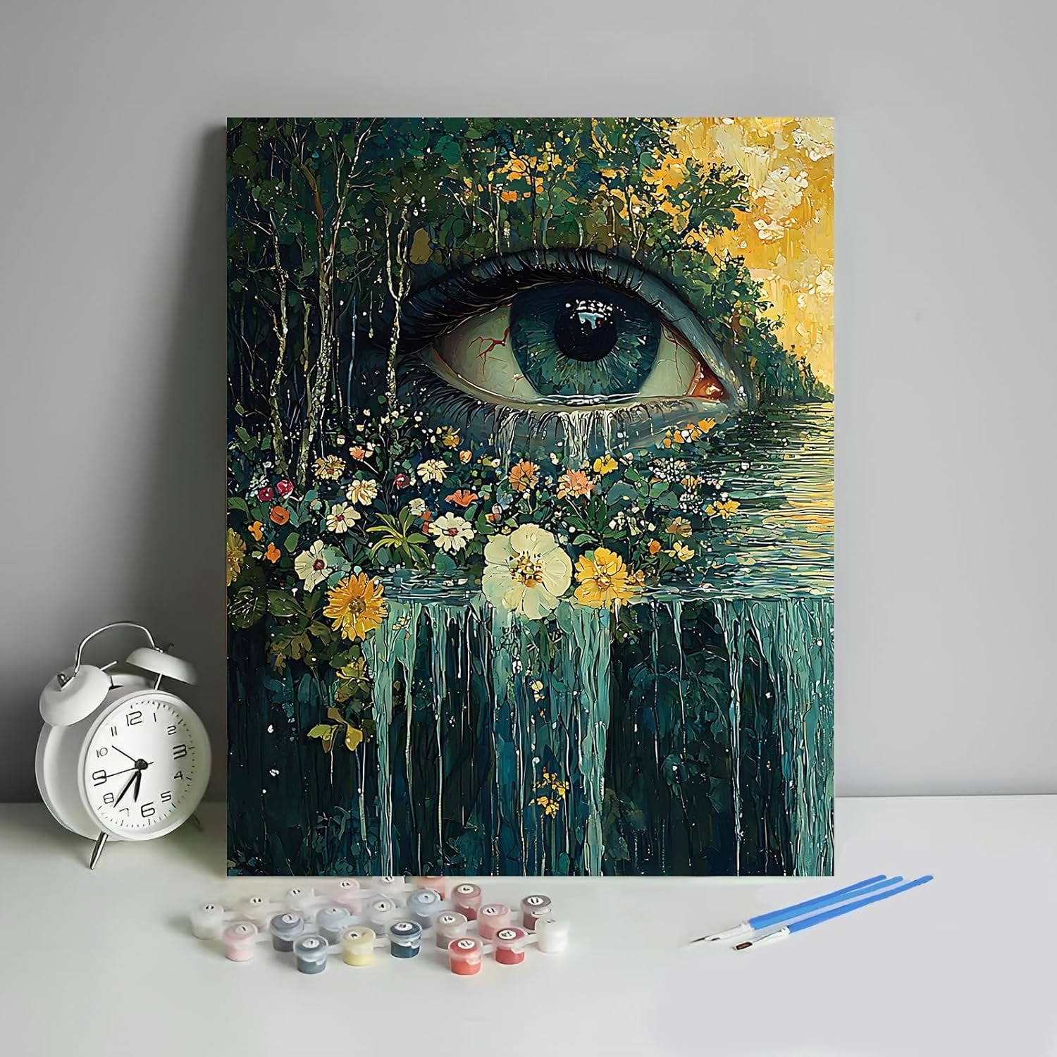 Adult Beginner Oil Painting by Numbers Set, Blooming Wildflowers in Oil ...