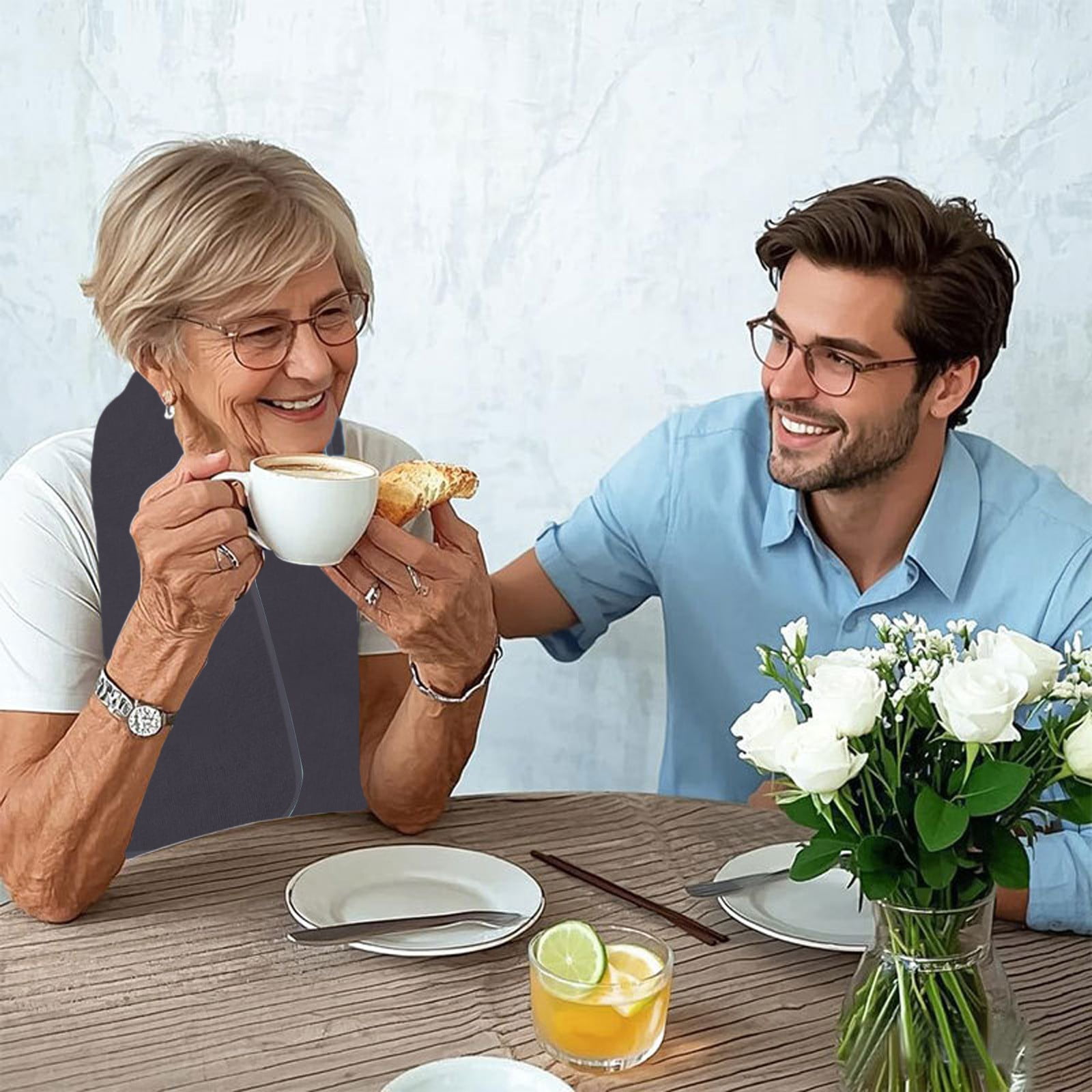 Adult Bib, Adjustable Eating Cloth for Seniors, Clothing Protector for ...