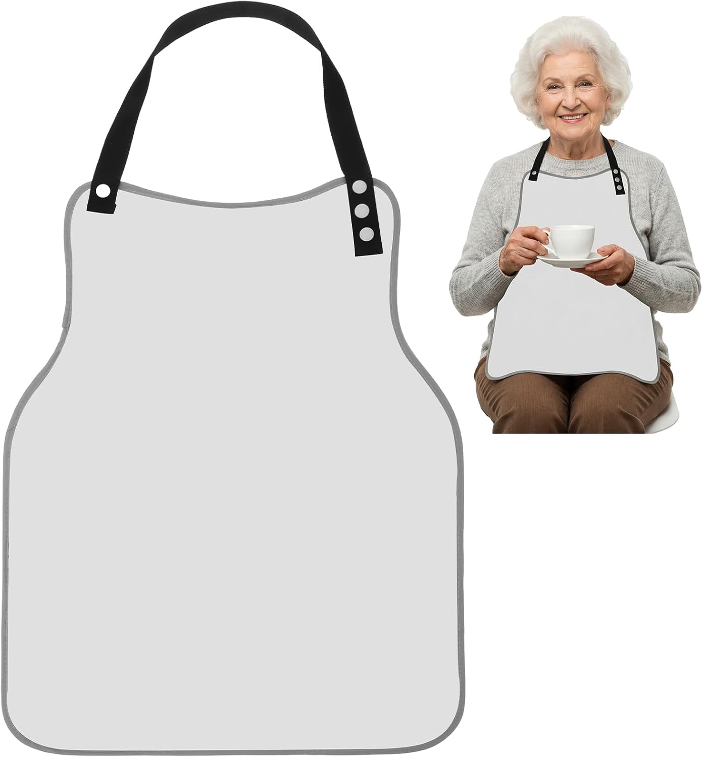 Adult Bib with Crumb Catcher, Waterproof Adult Bibs for Seniors ...