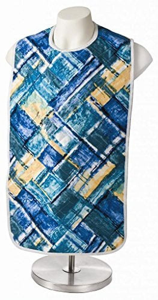 Adult Bib - Quilted Bib with Vinyl Barrier (Snap) - Walmart.com