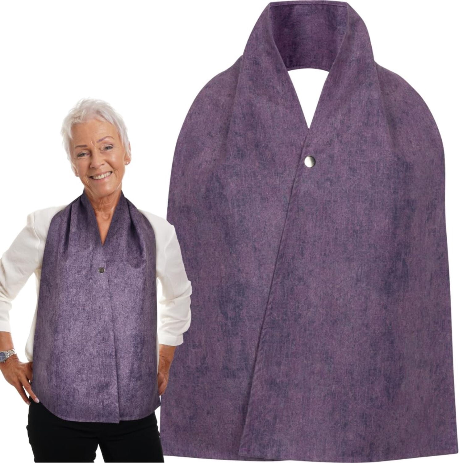 Adult Bib Scarf - Dignified Alternative to Adult Bibs | Magnetic Snap ...