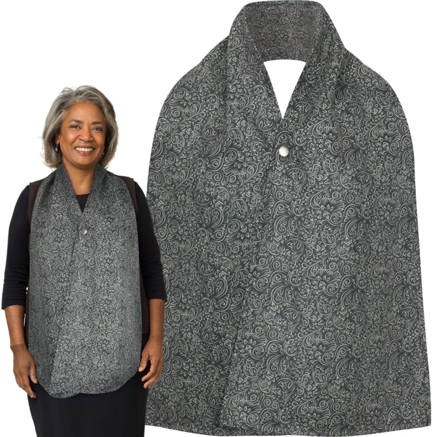 Adult Bib Scarf - Dignified Alternative to Adult Bibs | Magnetic Snap ...