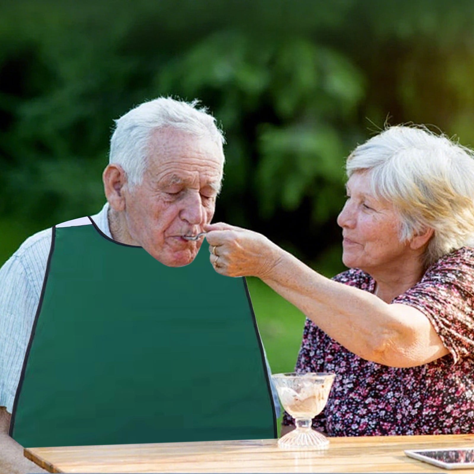 Adult Bibs for Eating | Large 29x17 Inch Washable Cotton Cloth ...