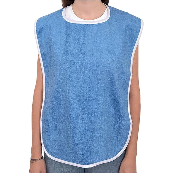 Adult Bibs for Eating, Terry bib Clothing Protectors, Adjustable bib ...