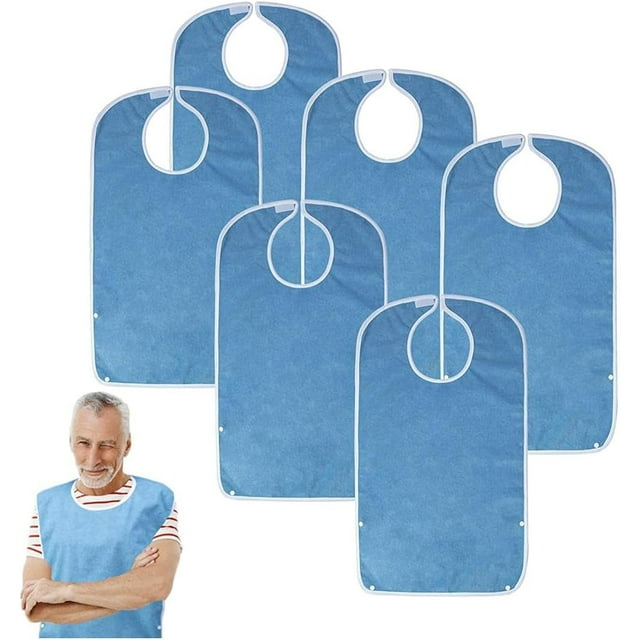Adult Bibs For Eating Waterproof Clothing Protector With Premium Terry
