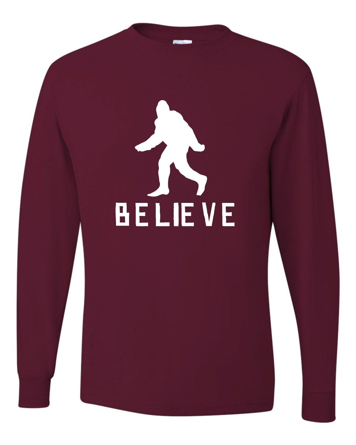 Adult Bigfoot Believe Sasquatch Squatch Long Sleeve T-Shirt - Walmart.com