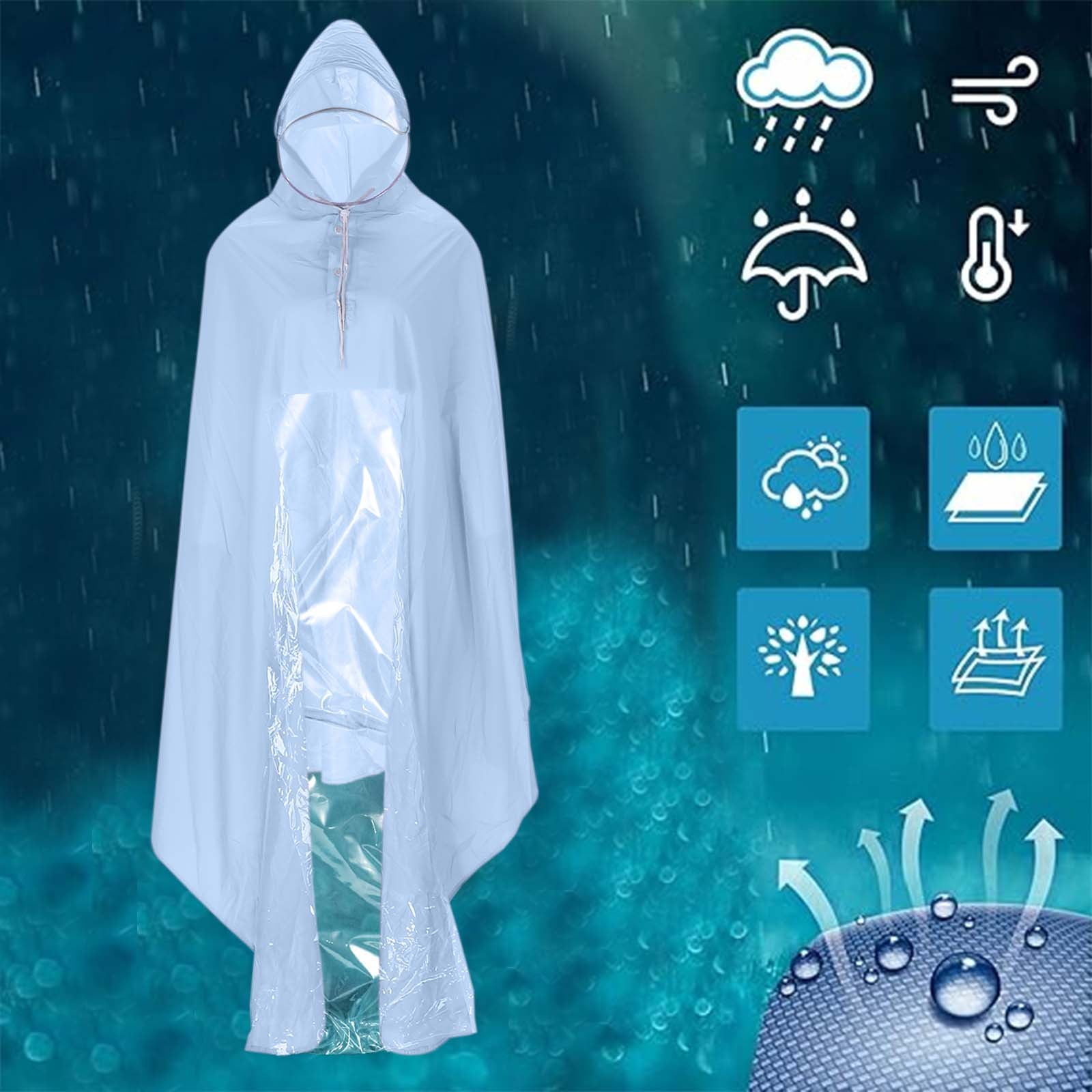 Adult Bike Raincoat With Extended Length & Reinforced Thickness Full Coverage Cycling Rain ...