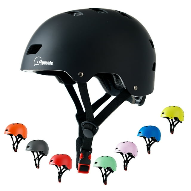 Apusale Adult Bike & Skateboard Helmet, Adjustable Multi-sport for Men ...