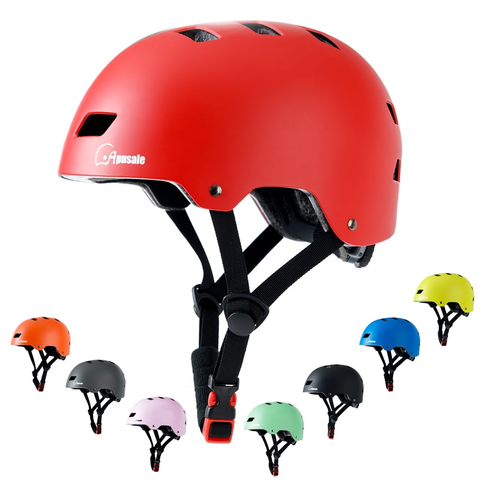 Apusale Adult Bike & Skateboard Helmet, Adjustable Multi-sport for ...