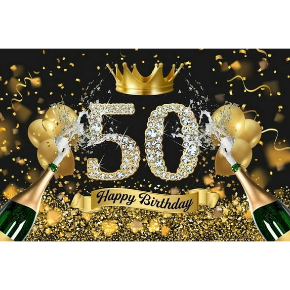 Adult Birthday Champagne Theme Photography Backdrop Glitter Spots ...