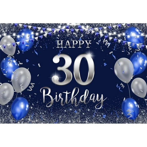 Adult Birthday Party Photography Backdrop 18th 30th Champagne Glitter ...