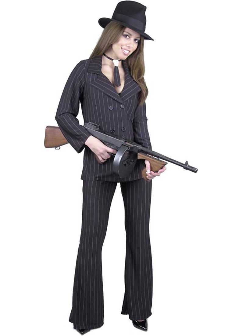 Adult Black Gangster Moll Suit Costume Charades 1775 - Walmart.com