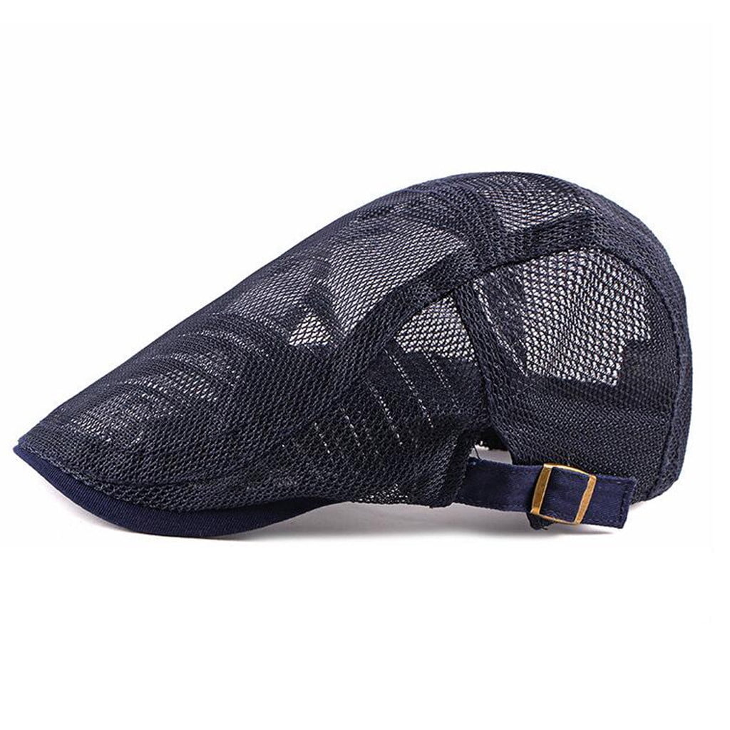 Adult Breathable Mesh Summer Hat Newsboy Beret Ivy Cabbie Adjustable ...