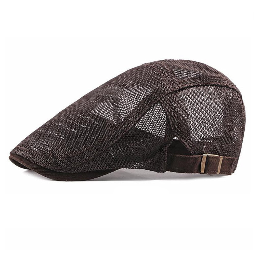 Adult Breathable Mesh Summer Hat Newsboy Beret Ivy Cabbie Adjustable ...