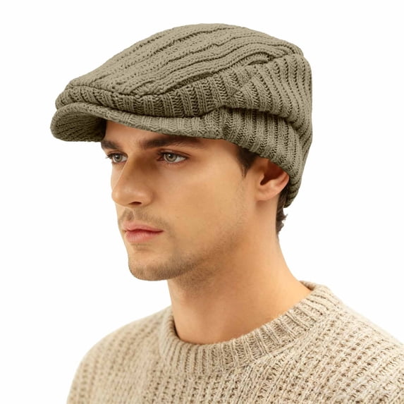 Adult British Style Woolen Beret Autumn Winter Knitted Cap Warmth ...