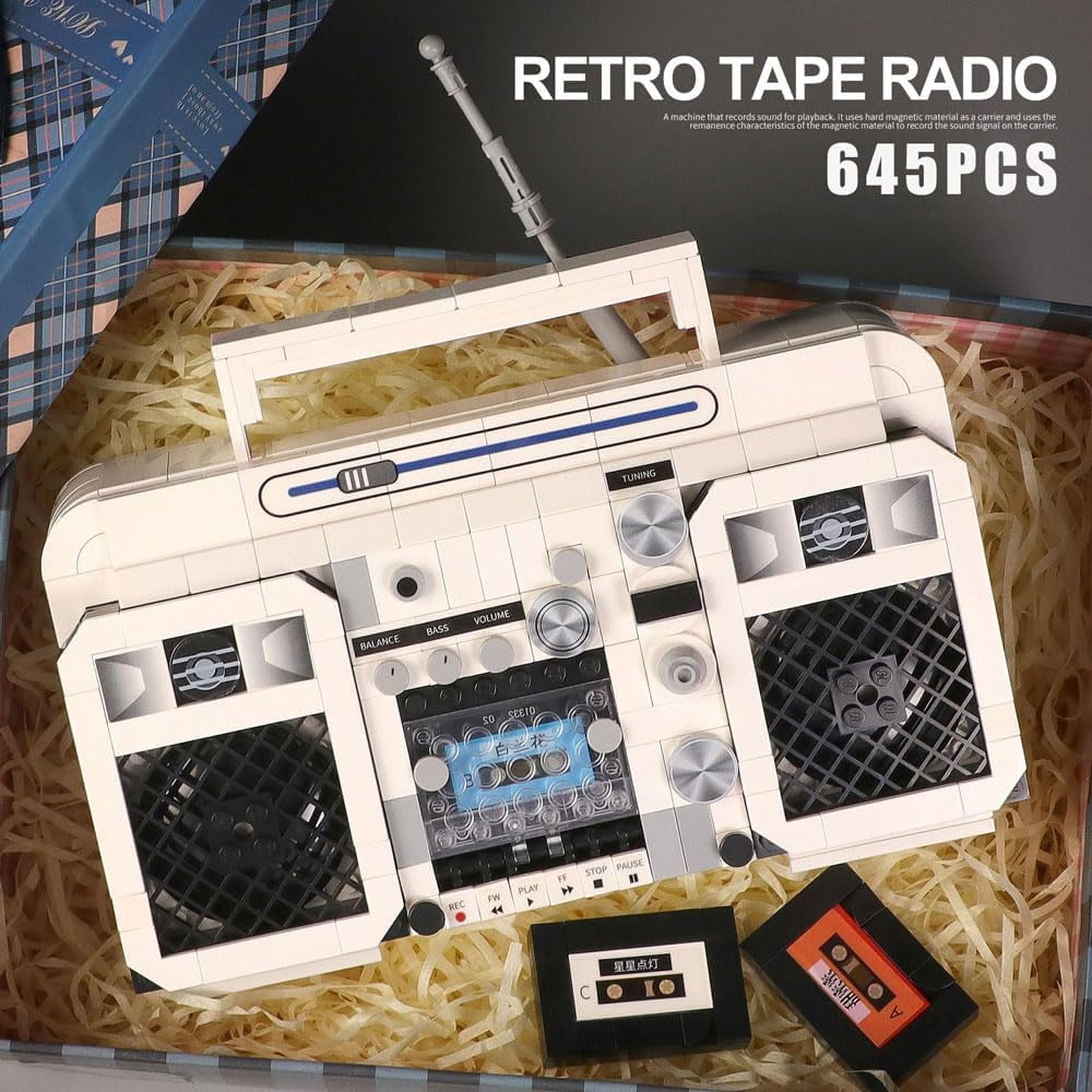 Adult Building Set, Classic Retro Series Radio Mini Blocks Building ...