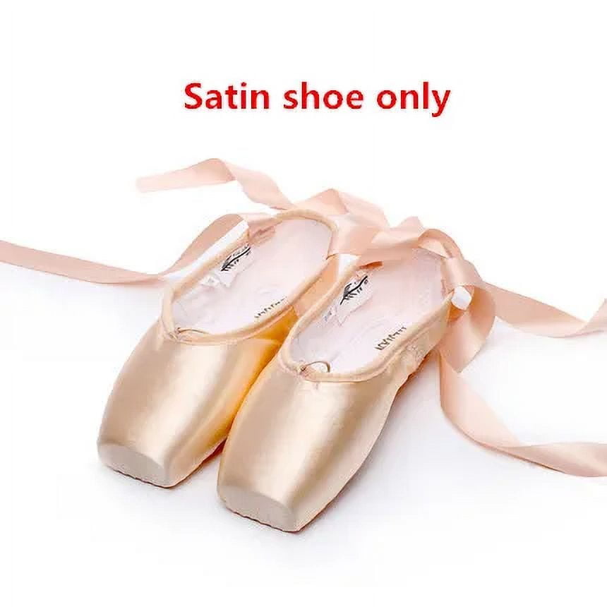 Adult Canvas Satin Ballet Pointe Dance Shoes Ladies Professional with ...