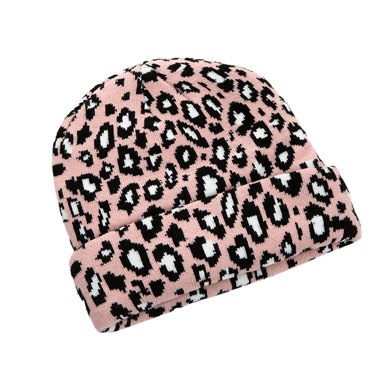 Adult Cap Leopard Dome Men Women Warm Stretchy Knitted Cap for Outdoor ...