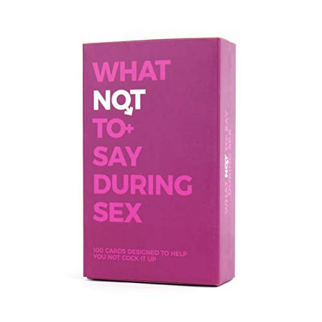 Adult Card Game What Not To Say During Sex