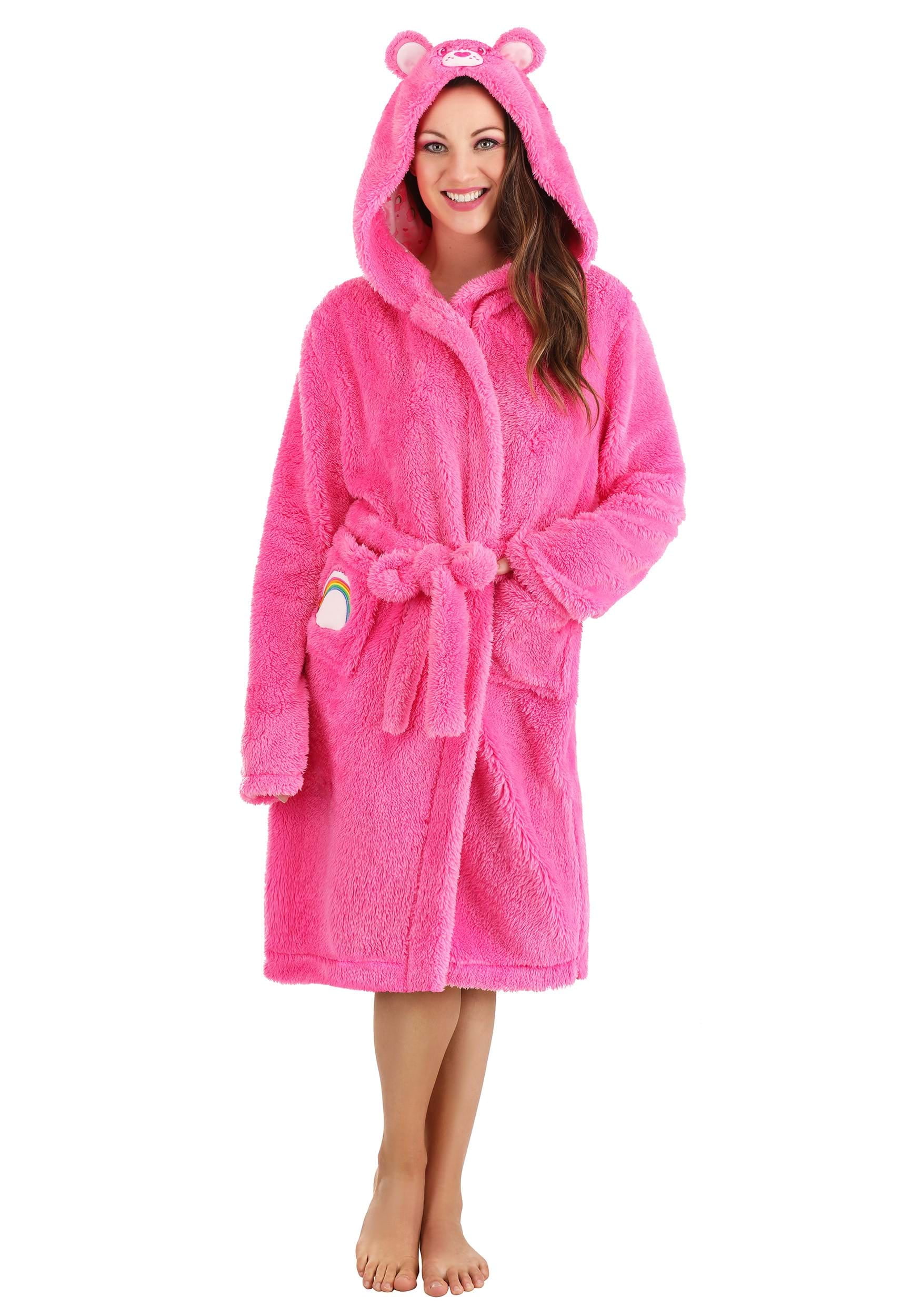 Adult Care Bears Cheer Bear Hooded Robe - Walmart.com