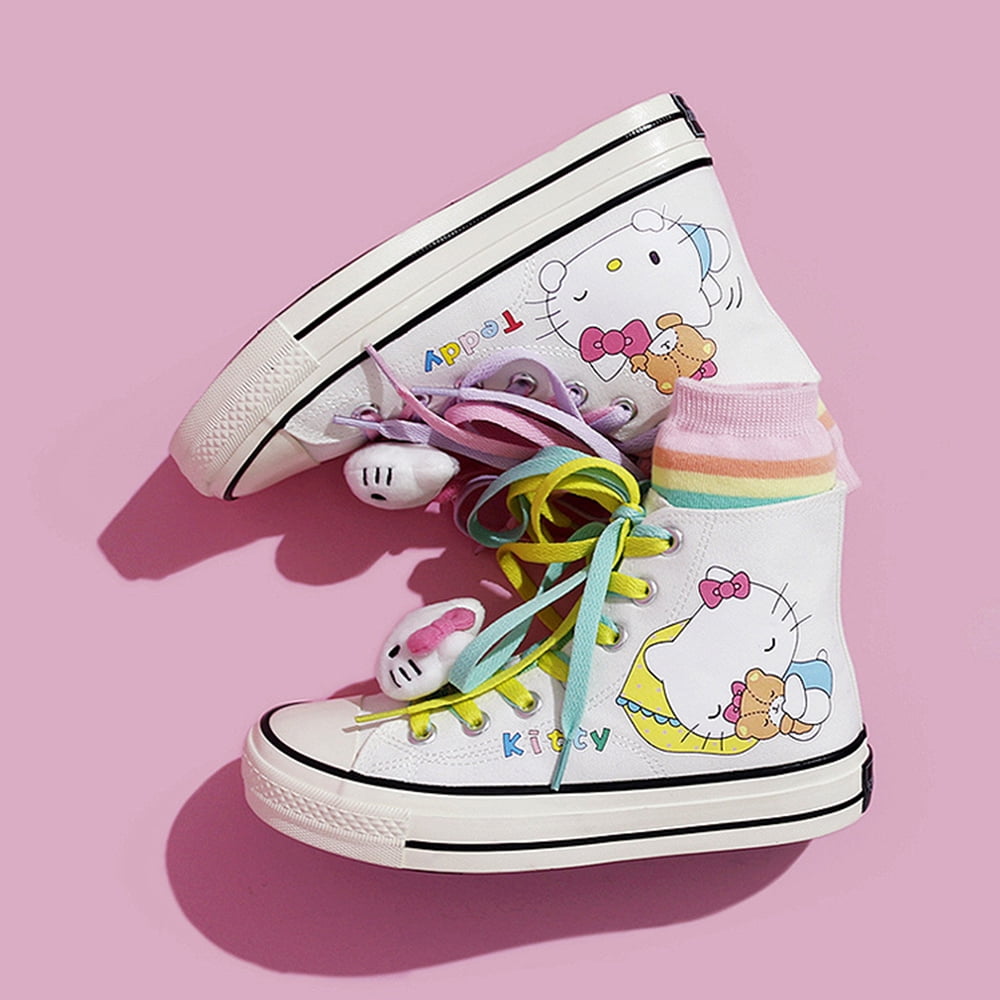 Adult Cartoon High-top Canvas Shoes, Womwen's Y2K Fashion Skateboard ...