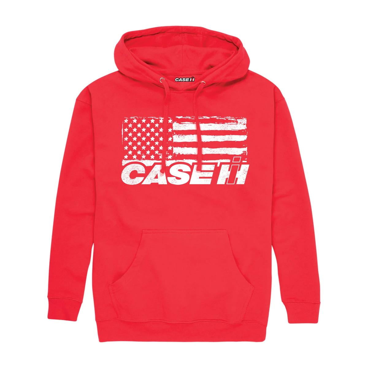 Adult Case IH Flag Red Hooded Sweatshirt Patriotic D20739-RD - Walmart.com