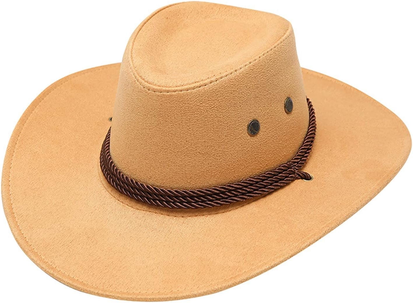 Adult Casual Solid Summer Western Fashion Cowboy Sun Hat Wide Brim ...