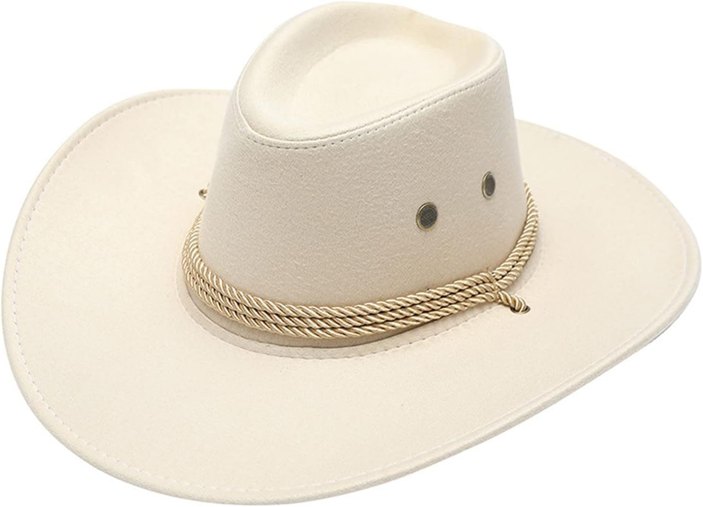 Adult Casual Solid Summer Western Fashion Cowboy Sun Hat Wide Brim ...