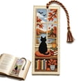 Adult Cat Pattern Stamped Embroidery Bookmark Kit, Seasonal Design ...