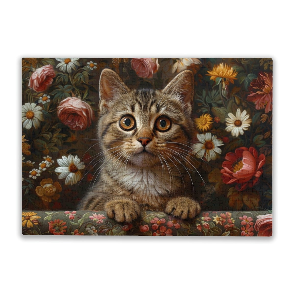 Adult Challenge Puzzle 500 Pieces Tabby Cat Family Fun And Casual ...