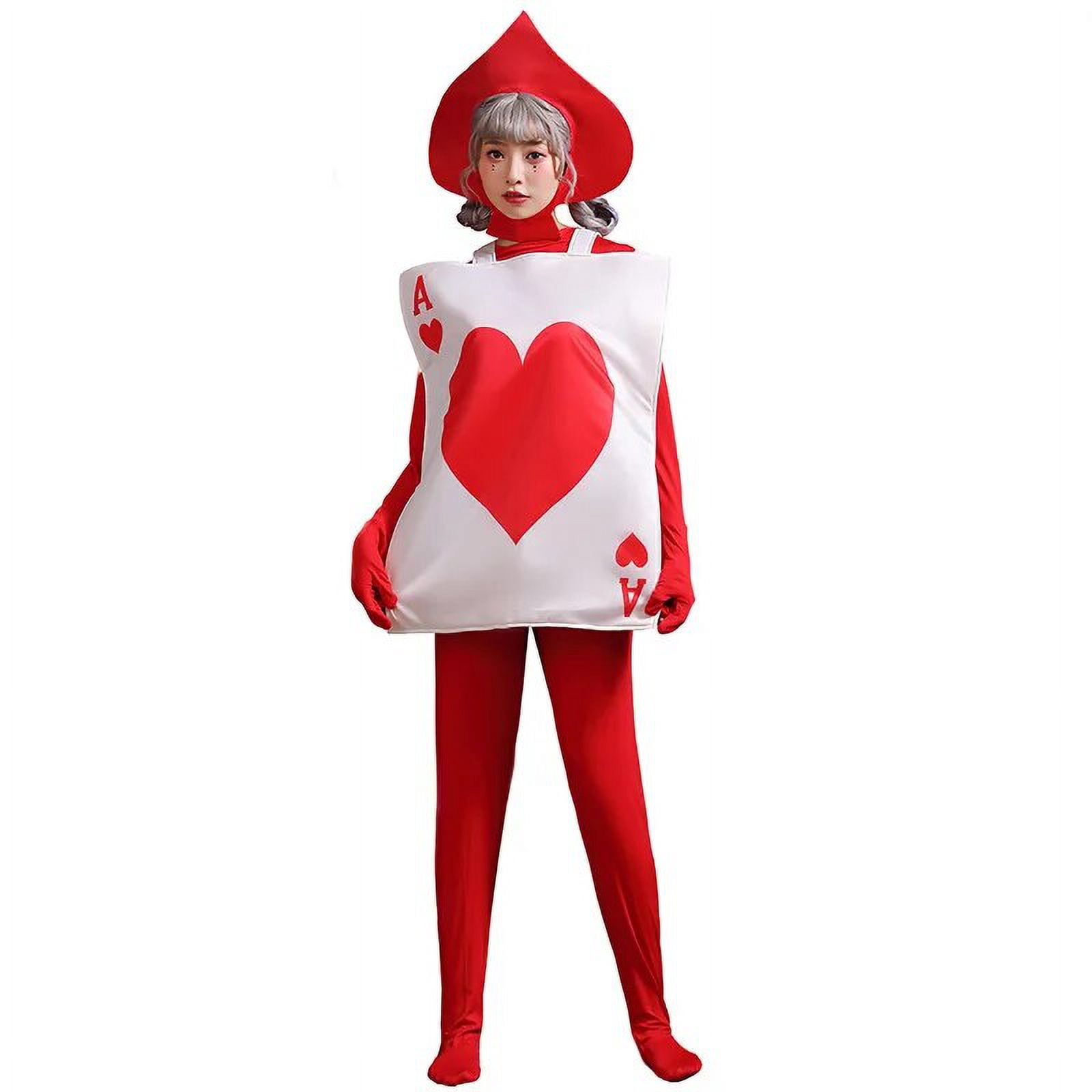 Adult Child Ace Of Spades Hearts Poker Playing Card Halloween Cosplay ...