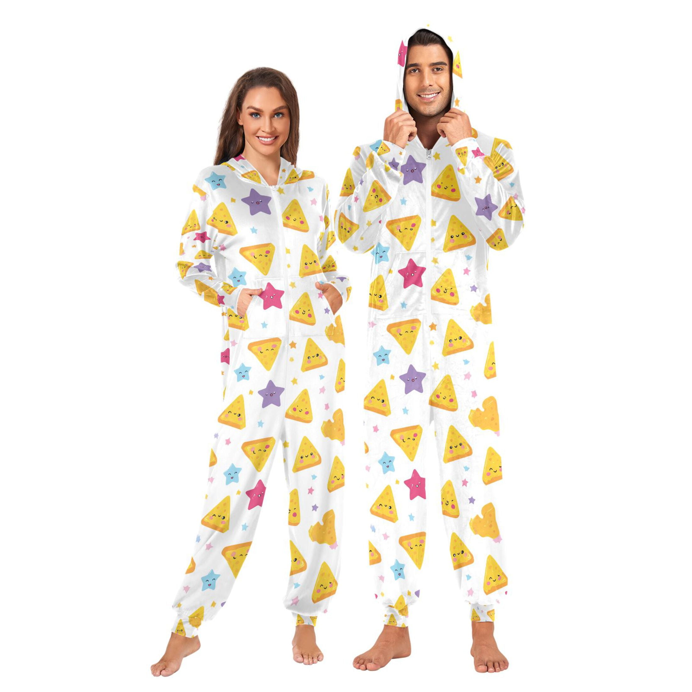 Adult Christmas Onesie Cute Cheese Adult Zipper One-Piece Pajamas ...