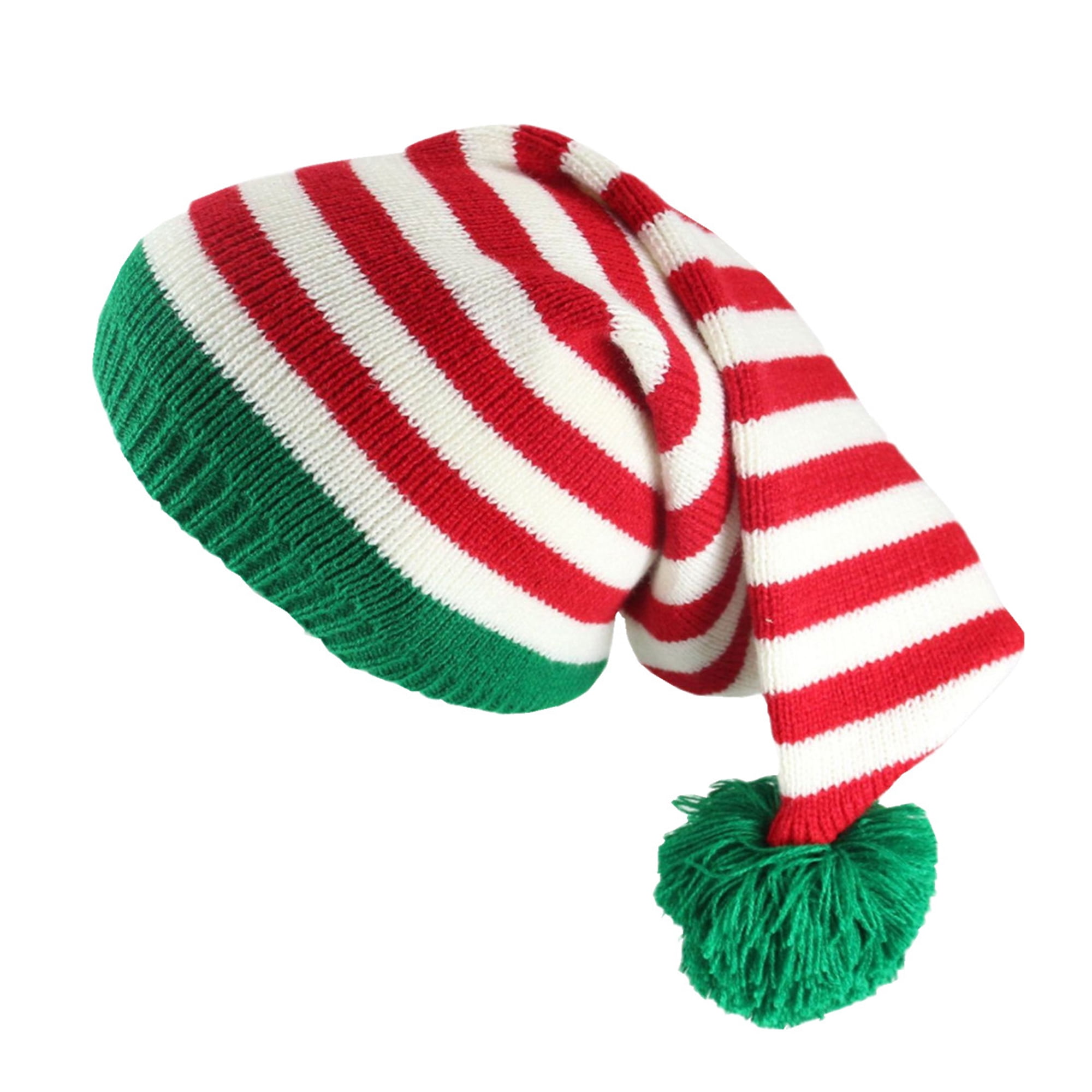 Adult Christmas Santa Hat Knitted Striped Beanie Warm Winter Caps for ...