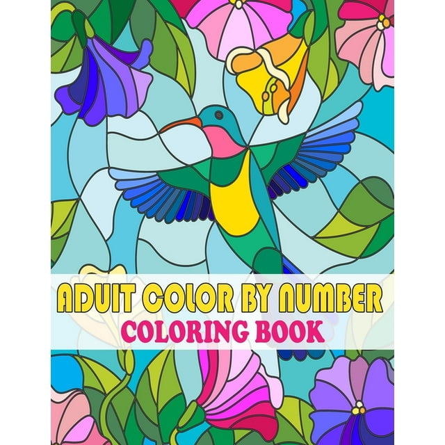 Adult Color By Number Coloring Book Large Print Birds Flowers