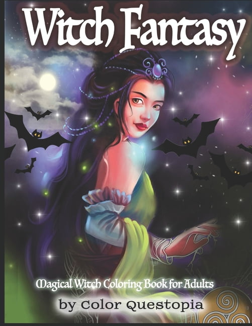 Adult Color by Number Witch Fantasy - Magical Witch Coloring Book For ...