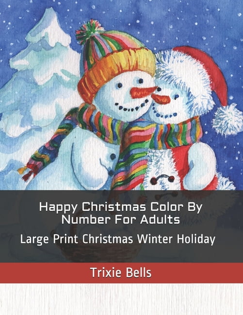 Adult Color by Numbers Happy Christmas Color By Number For Adults ...