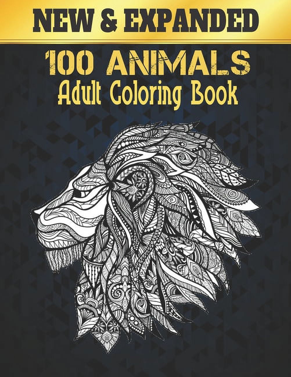 Adult Coloring Book Animals : New 100 Animals Stress Relieving Coloring Book Animal Designs ...