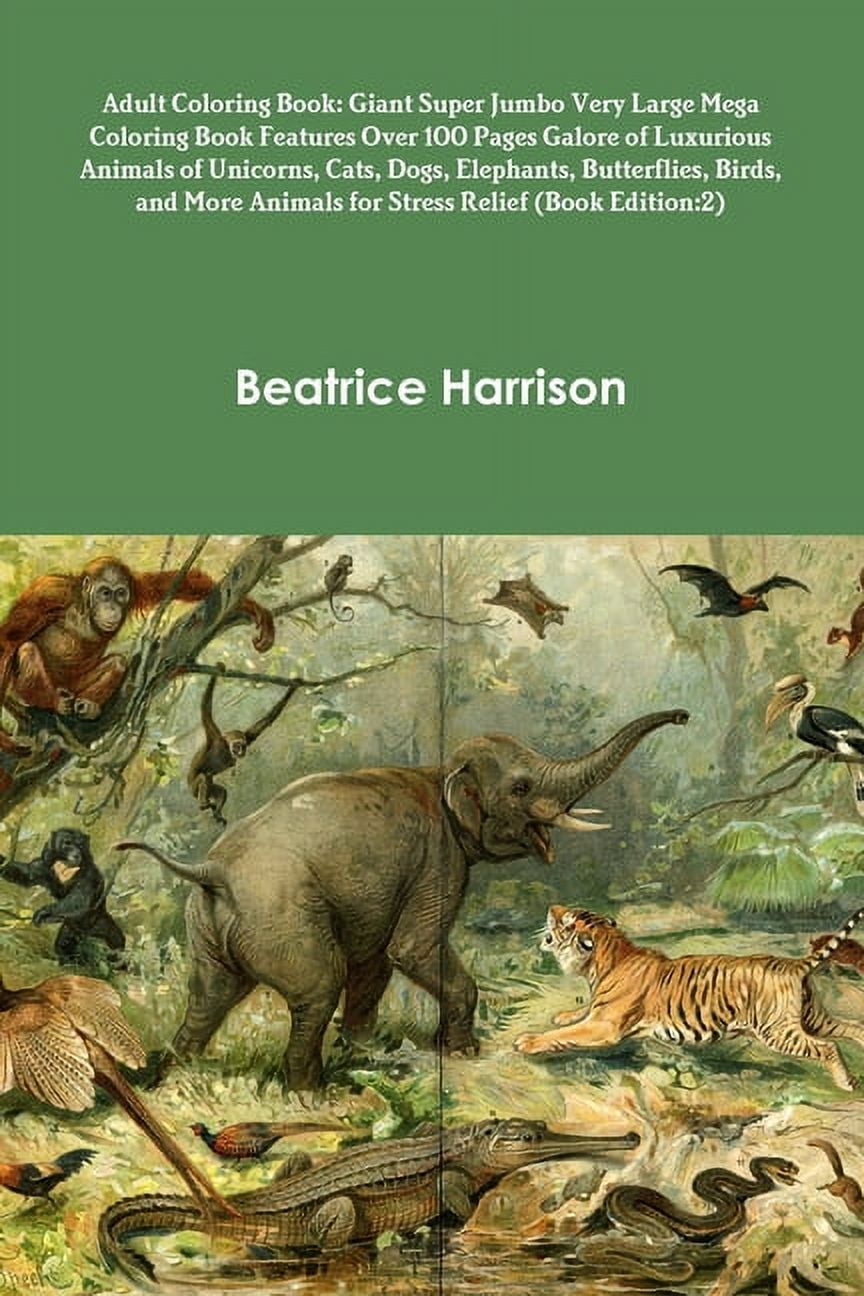 Adult Coloring Book: Giant Super Jumbo Very Large Mega Coloring Book ...