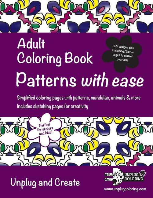 Adult Coloring Book Patterns with ease : Simplified coloring pages with ...