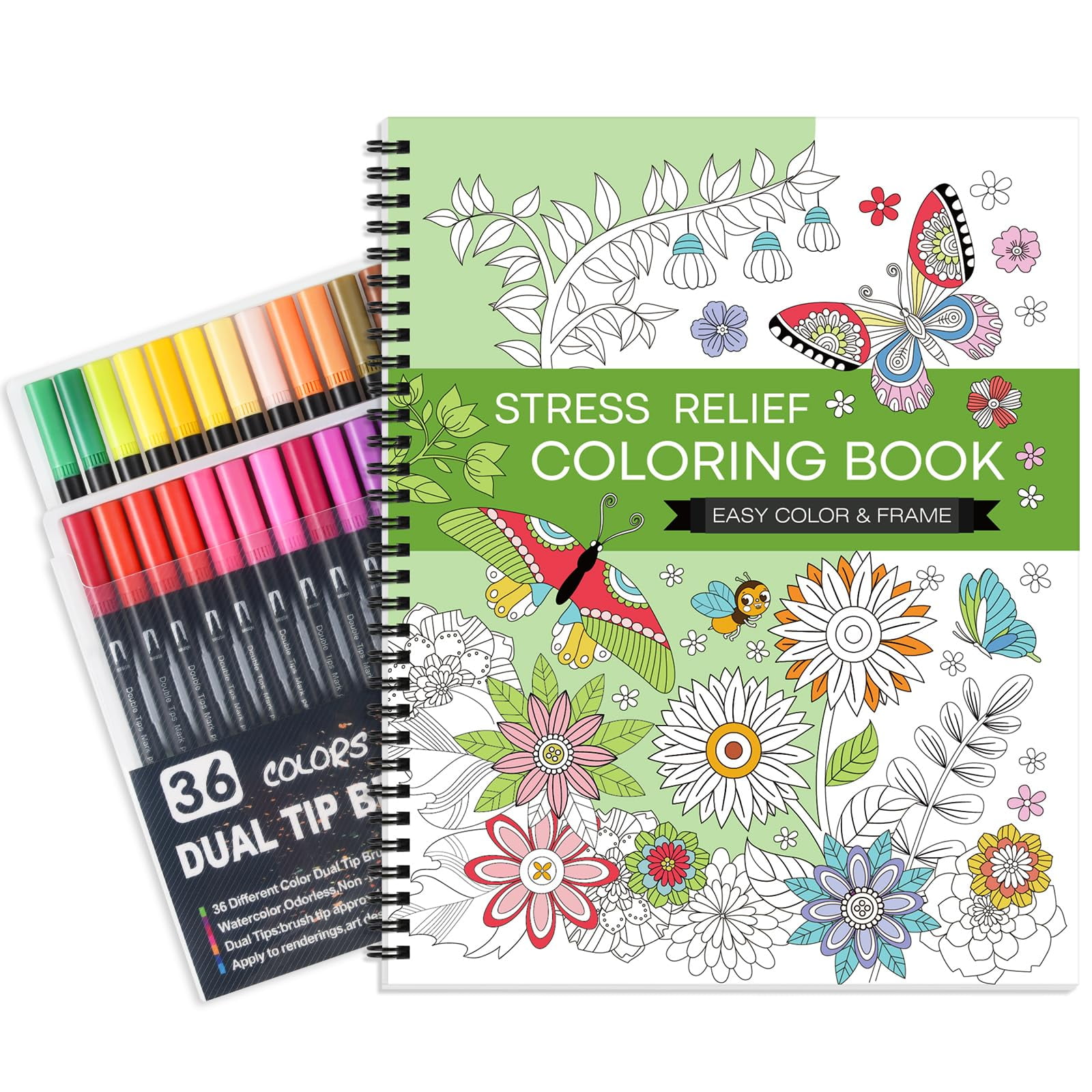 Adult Coloring Book Set BCF26 Women: Coloring Adults Relaxation with 36 ...