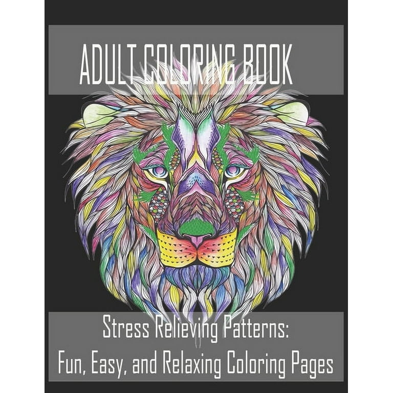 adult coloring book stress relief pages