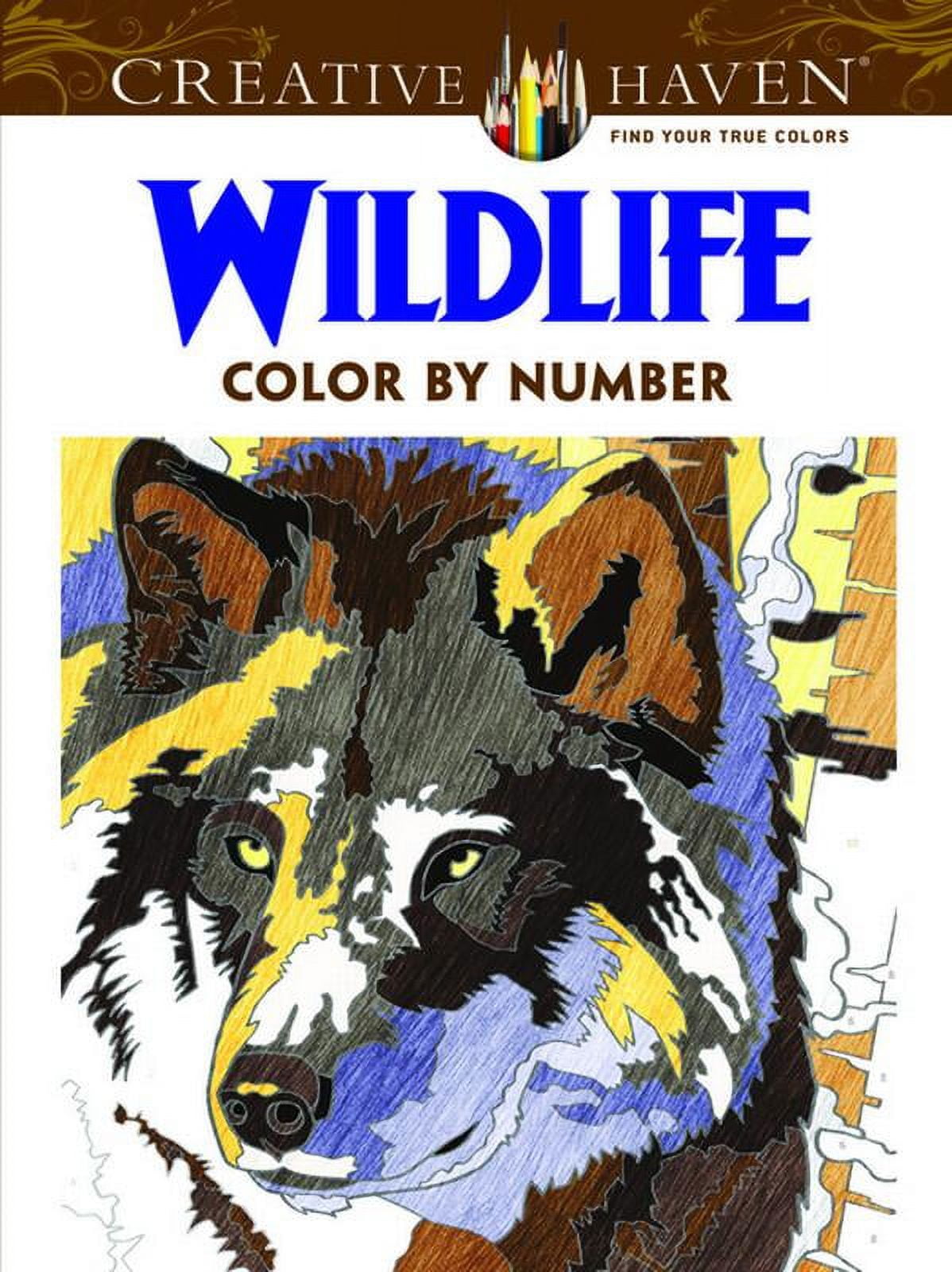 Adult Coloring Books: Animals: Creative Haven Wildlife Color by Number ...