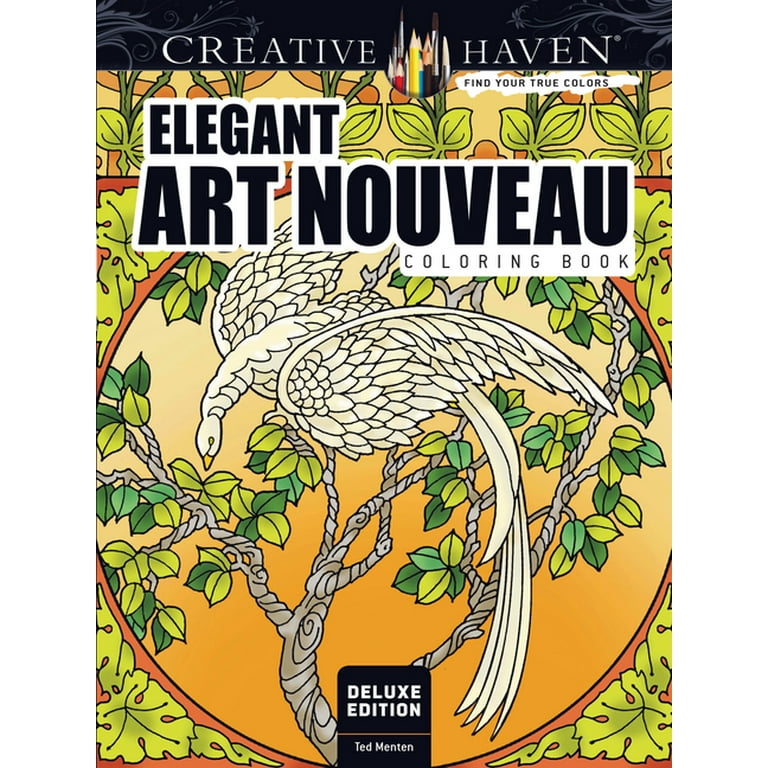 art nouveau animal designs coloring book